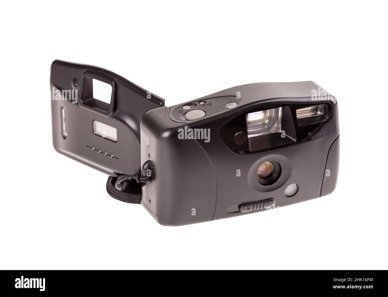 Old plastic cheap photo camera. Isolated on a white background Stock ...