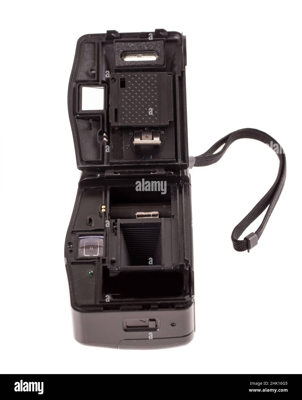 Old plastic cheap photo camera. Isolated on a white background Stock ...