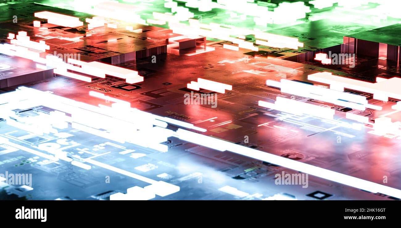 abstract silicon ocmputer hardware chip technology surface 3d render ...