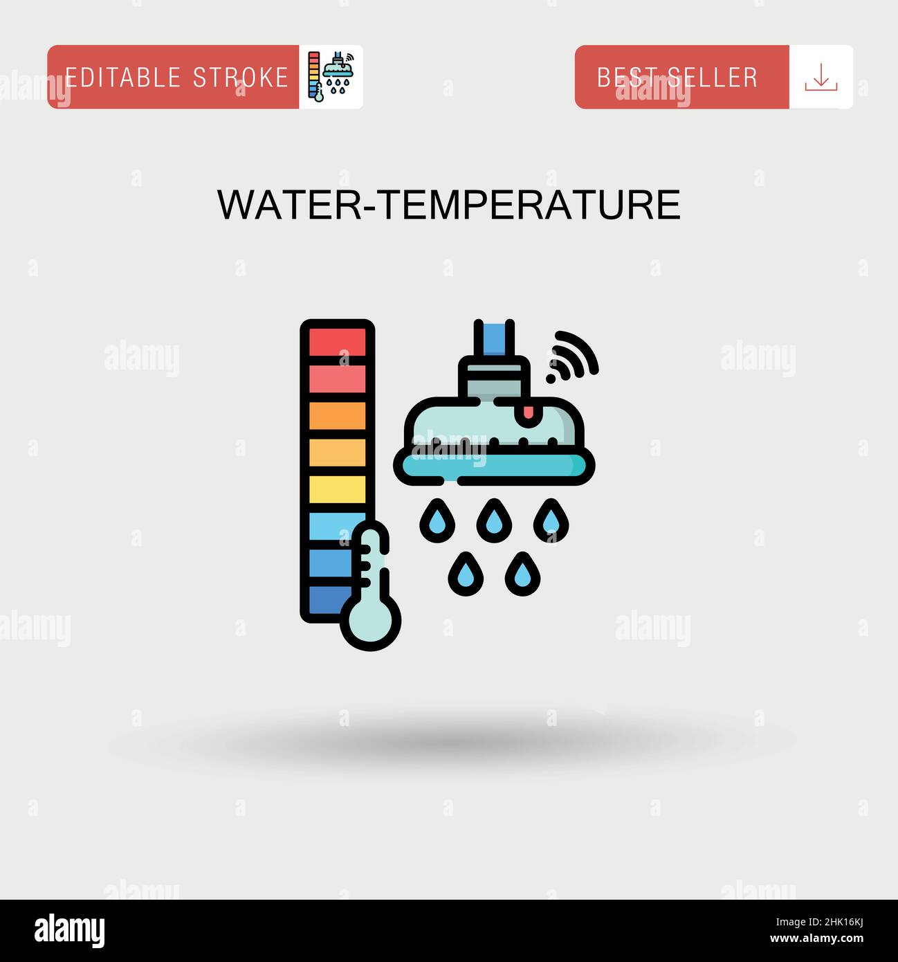 Water-temperature Simple vector icon Stock Vector Image & Art - Alamy