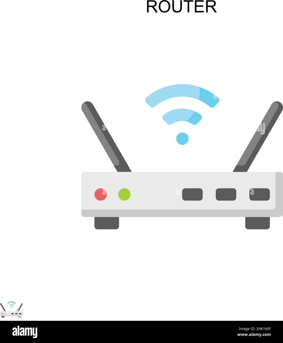 Router Simple vector icon. Illustration symbol design template for web ...
