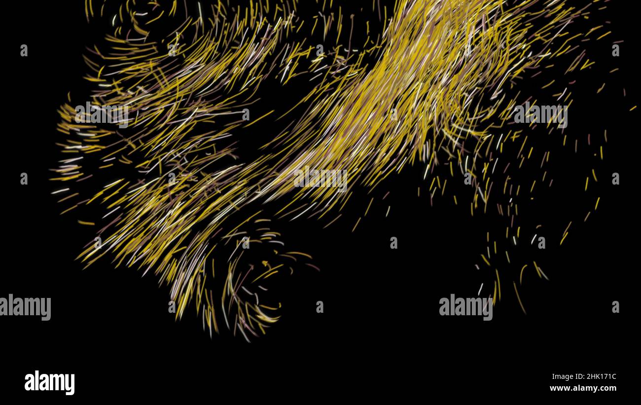 Vortex from green leaves. Spiral shiny partic Abstract animation of ...