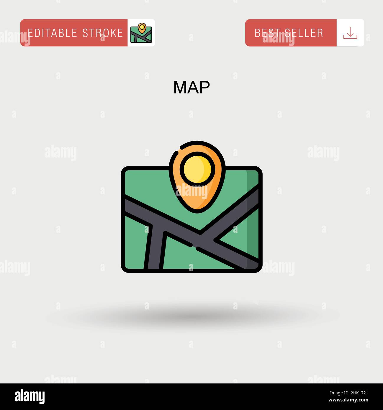 Map Simple vector icon Stock Vector Image & Art - Alamy