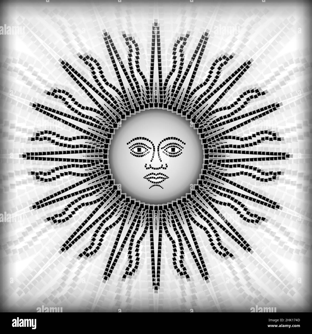 Black and white retro style creative illustration Stock Photo - Alamy