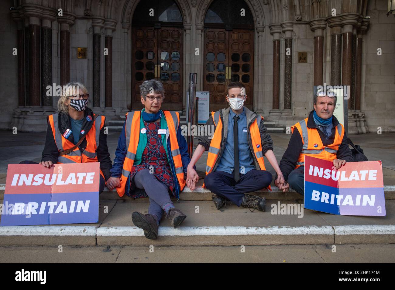 London, England, UK 1 February 2022 Nineteen Insulate Britain ...