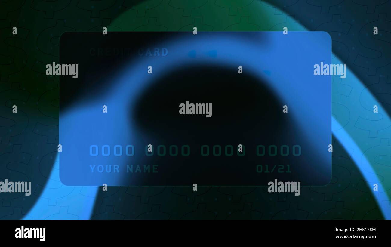 Bank card design on colorful background. Motion. Beautiful design for ...