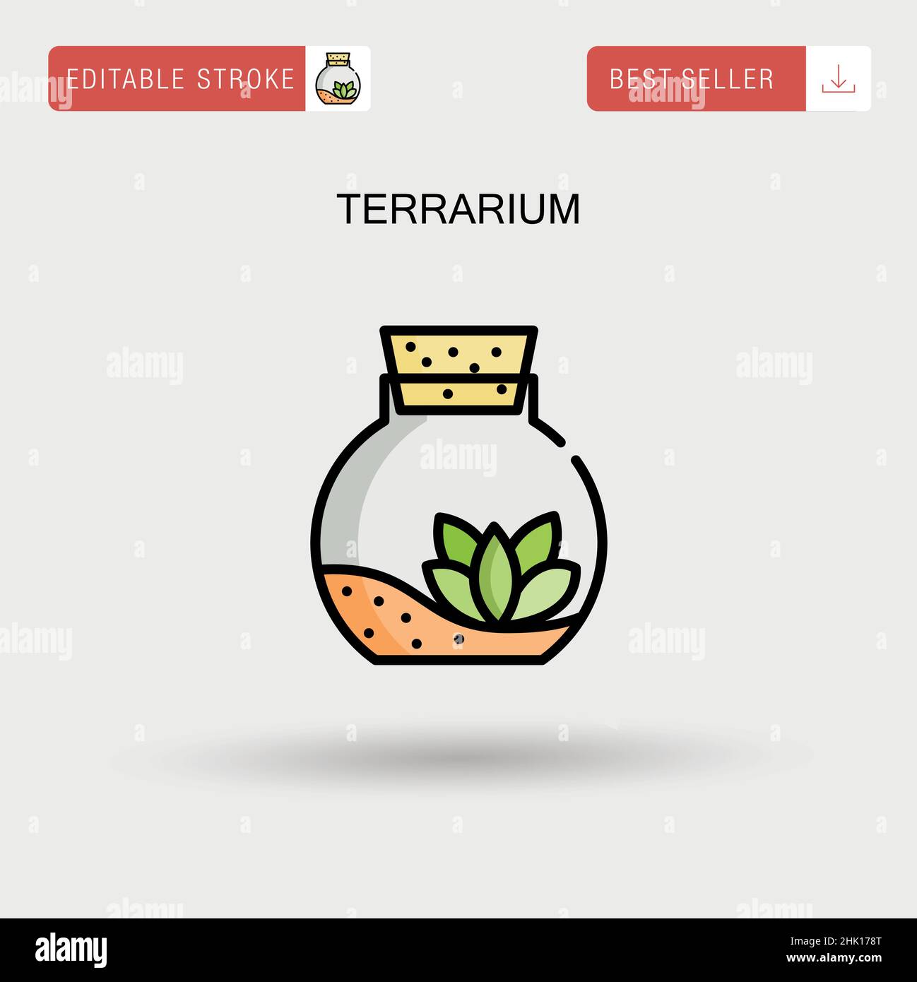 Terrarium Simple vector icon Stock Vector Image & Art - Alamy