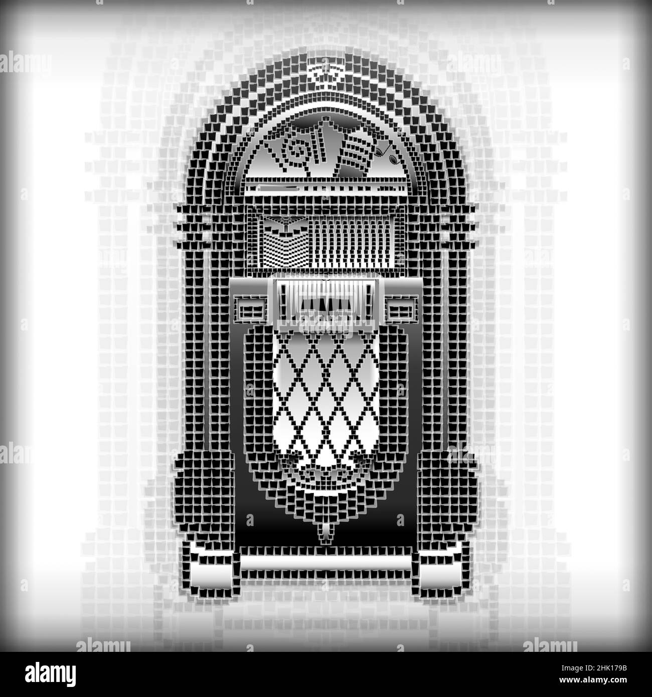 Black and white retro style creative illustration Stock Photo - Alamy