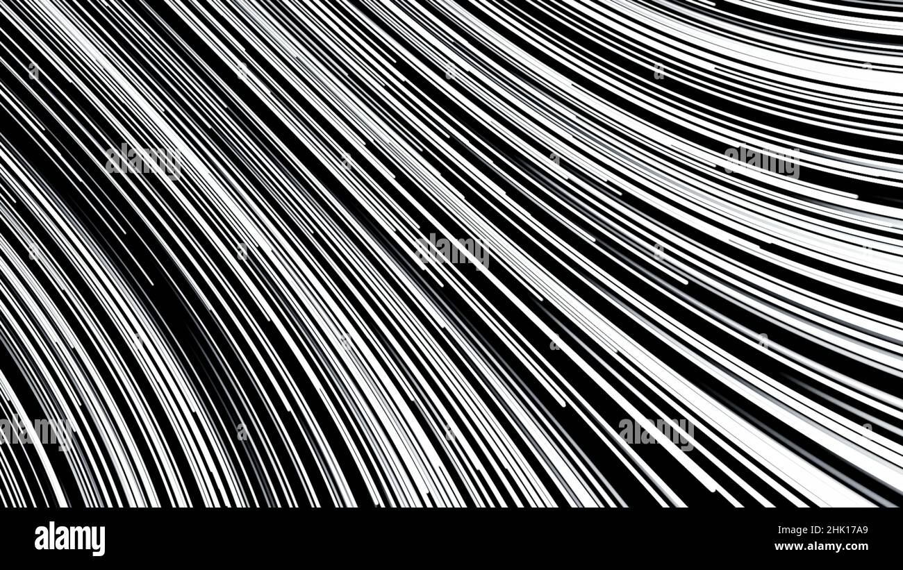 Abstract of rapidly moving neon stripes. Abstract animation of bright ...