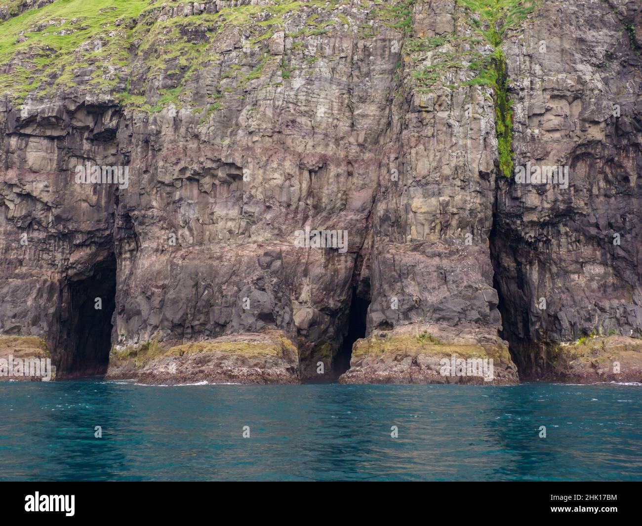 Vestmanna Sea Cliffs - view from teh boat. Streymoy. Faroe Islands ...