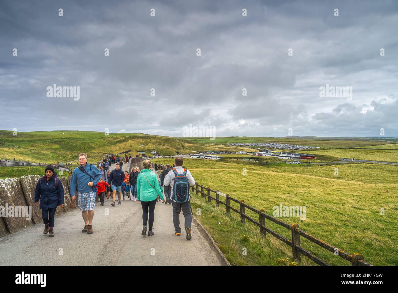 Doolin, Co. Clare, Ireland, August 2019 Crowd of tourists visiting ...