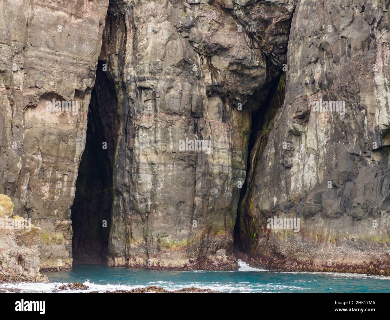 Vestmanna Sea Cliffs - view from teh boat. Streymoy. Faroe Islands ...
