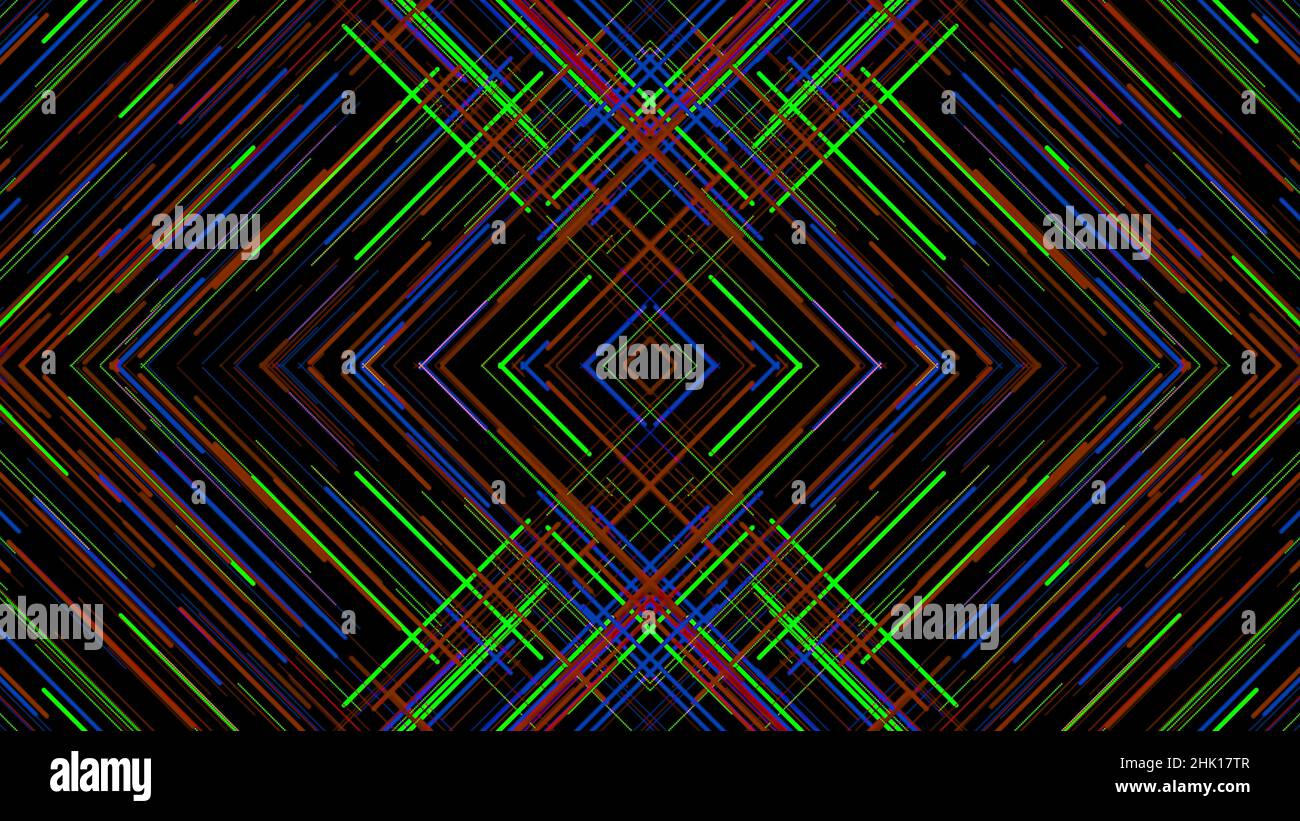 Triangular pattern of lines with interference. Animation. Hypnotic ...