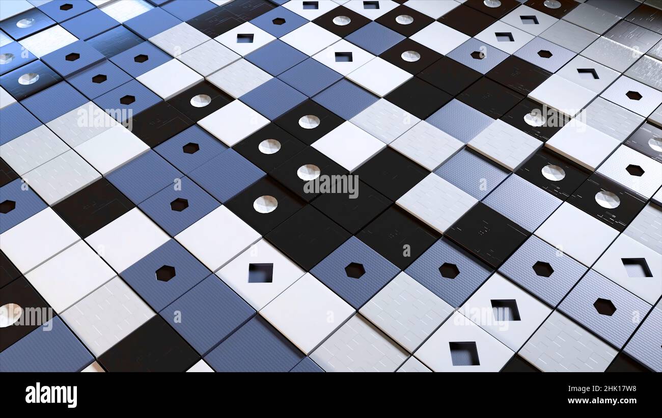 3d domino background. Animation. Flat background of surface consisting ...