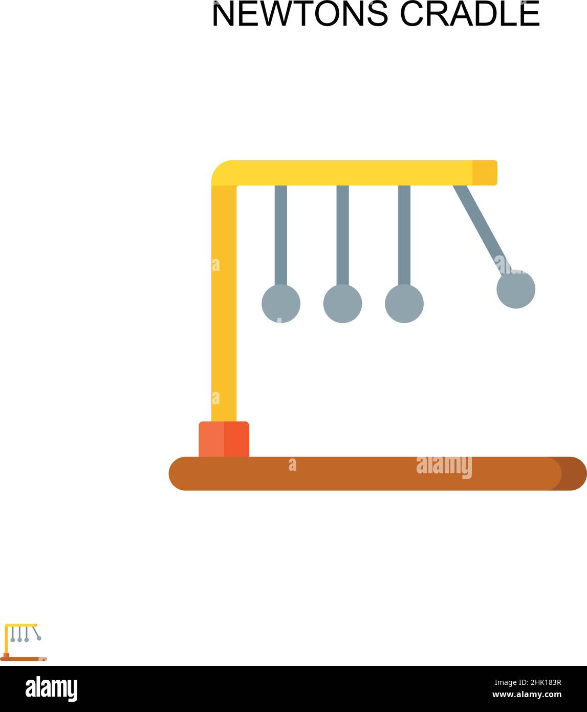 Newtons cradle Simple vector icon. Illustration symbol design template ...