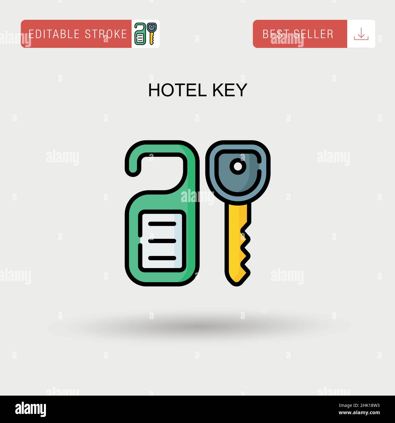 Hotel key Simple vector icon Stock Vector Image & Art - Alamy