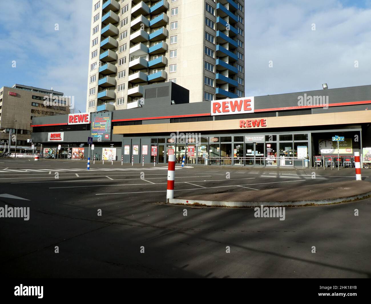 Cologne, Germany. 23rd Jan, 2022. The entrance to a store of the food ...