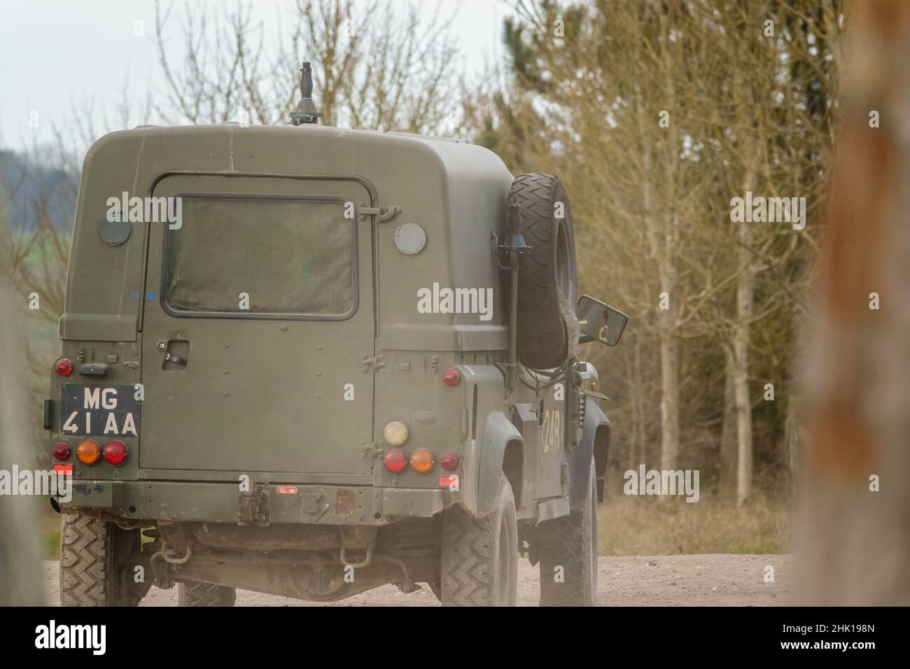 British Army Land Rover Defender Wolf medium utility vehicle on a ...