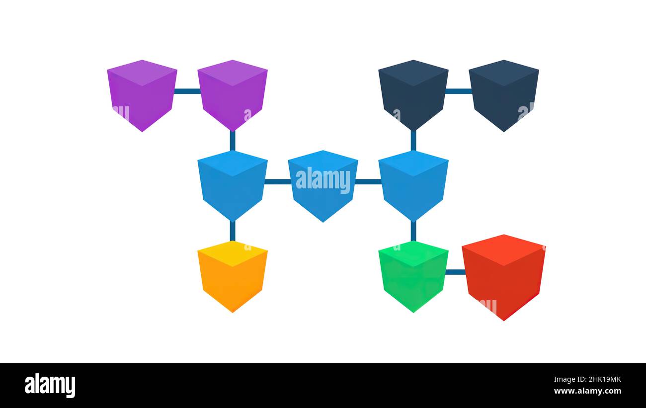 Simple blockchain animation. Blockchain technology animation ...