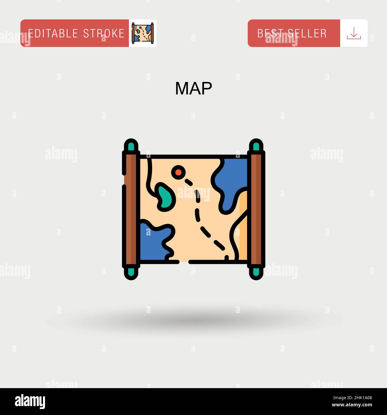 Map Simple vector icon Stock Vector Image & Art - Alamy