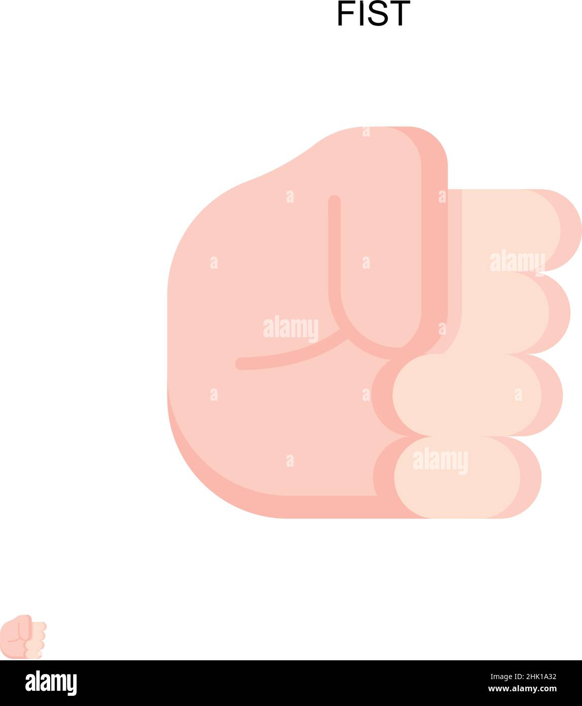 Fist Simple vector icon. Illustration symbol design template for web ...