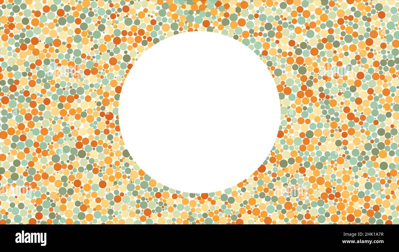 Abstract animation of multi-colored large and small particles creating ...