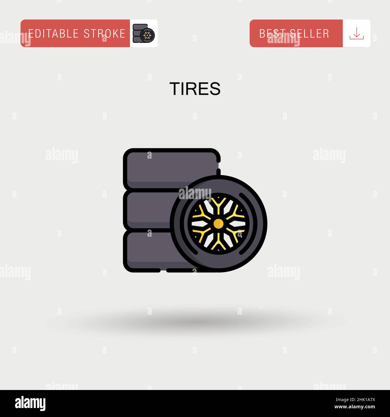 Tires Simple vector icon Stock Vector Image & Art - Alamy