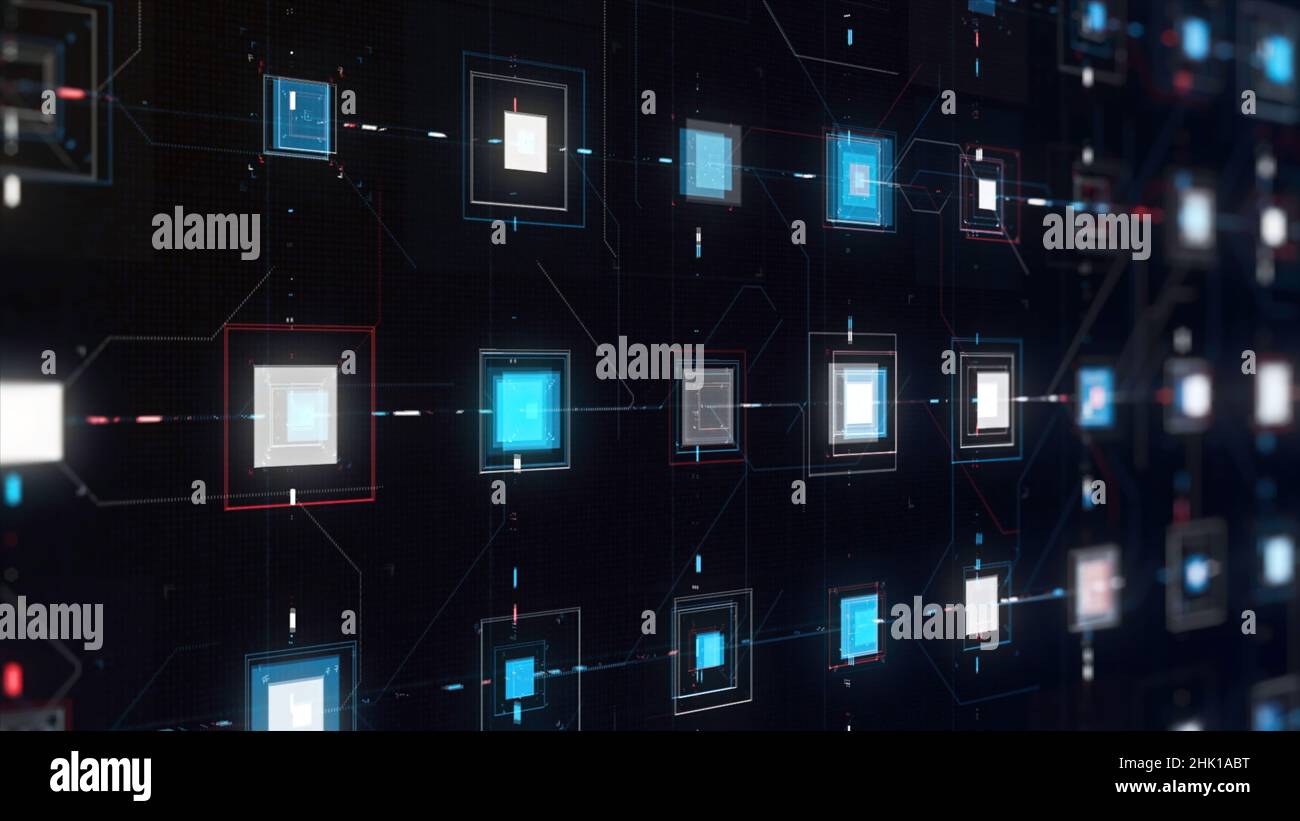 Macro electronic part of a computer, abstract technological background ...