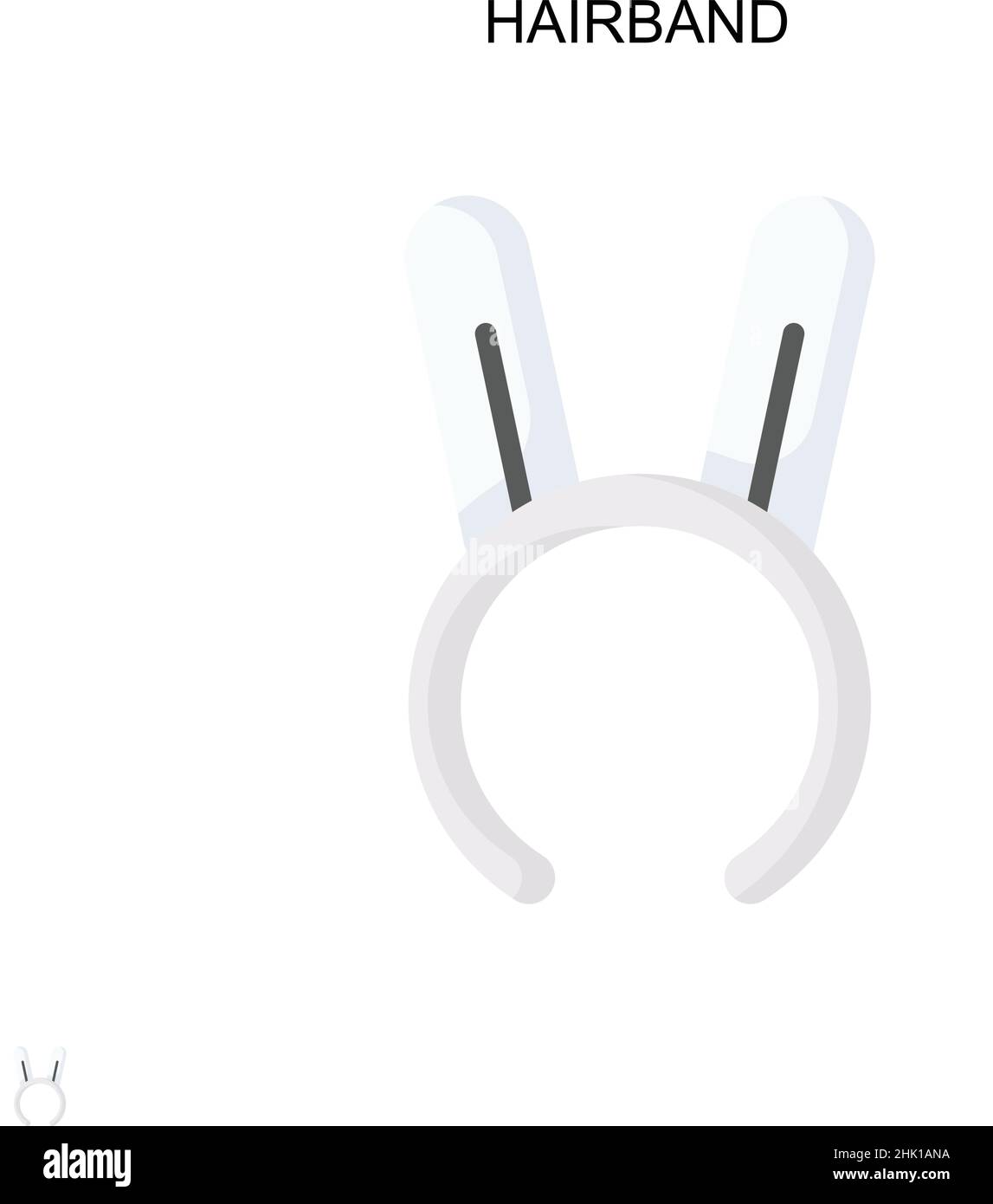 Hairband Simple vector icon. Illustration symbol design template for ...