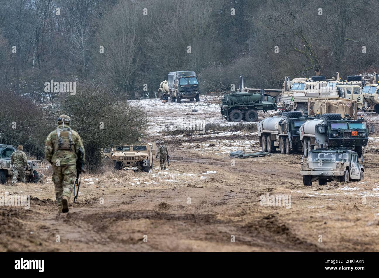 Hohenfels, Germany. 27th Jan, 2022. Military vehicles of the U.S. Army ...