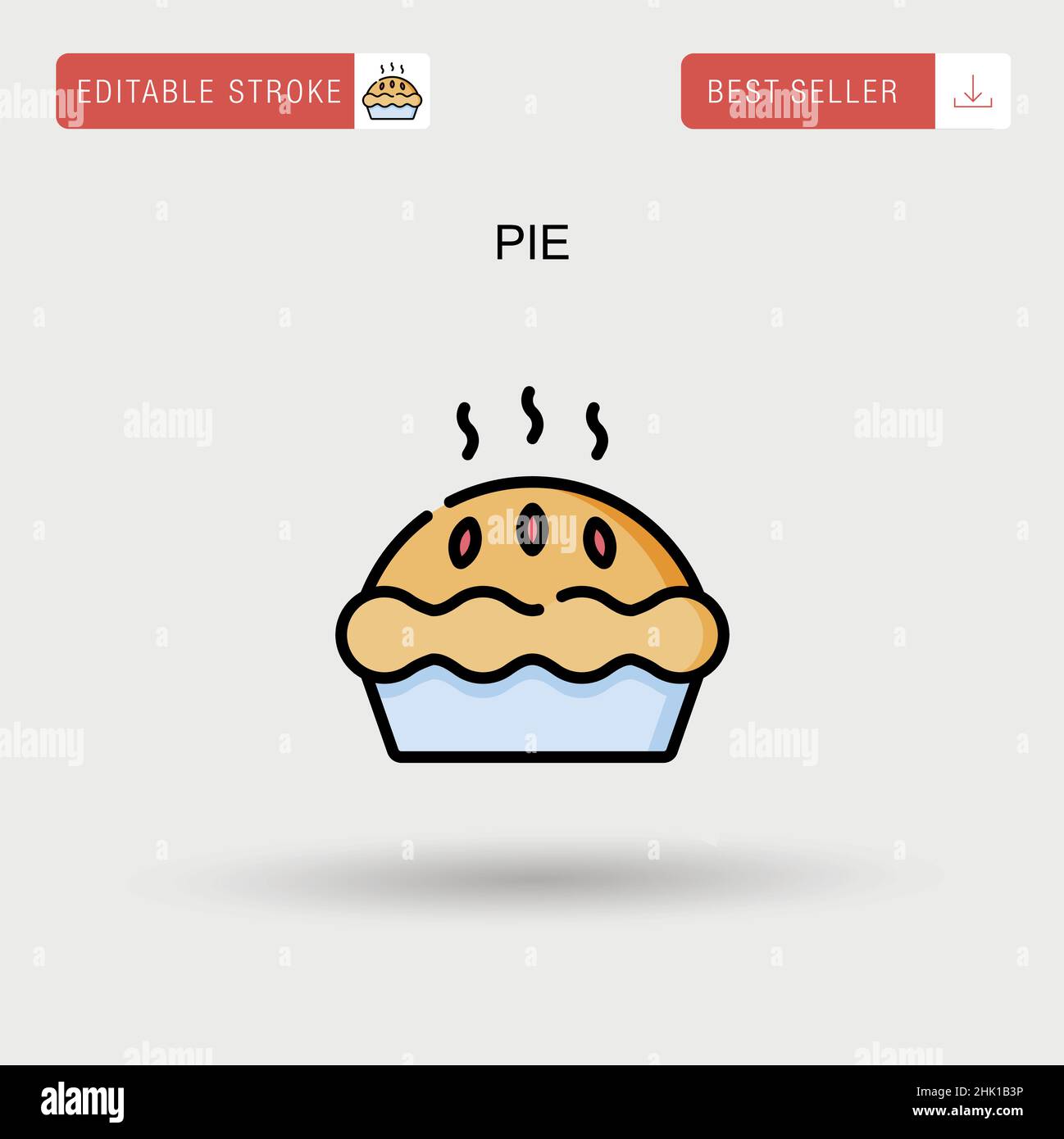 Pie Simple vector icon Stock Vector Image & Art - Alamy
