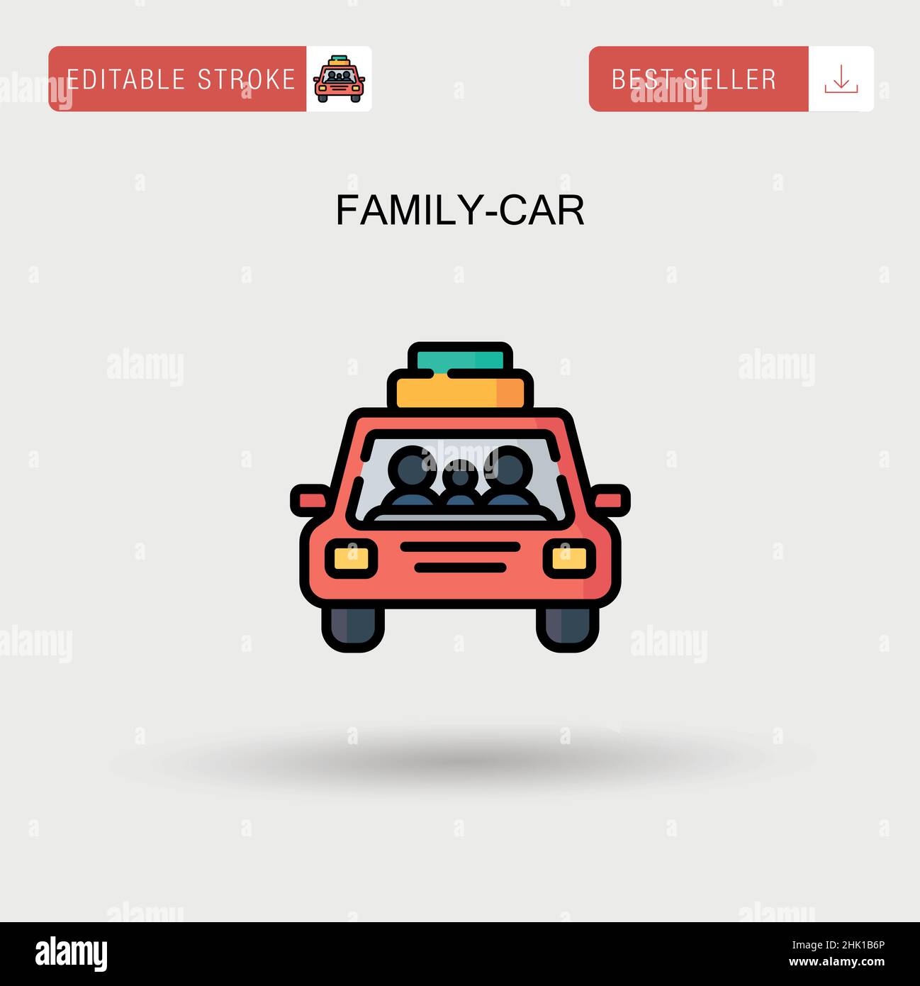 Family-car Simple vector icon Stock Vector Image & Art - Alamy