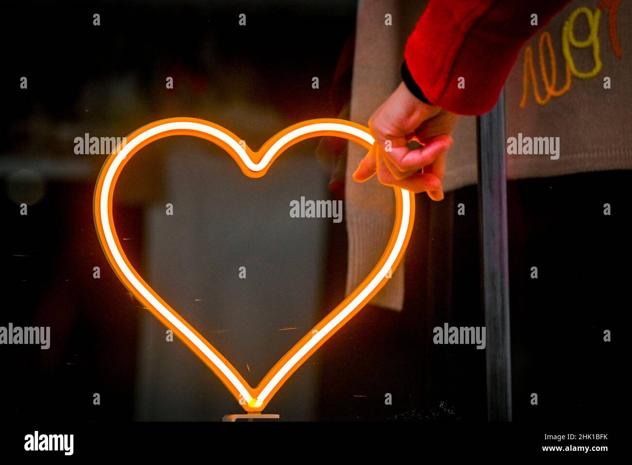 Neon heart hi-res stock photography and images - Alamy