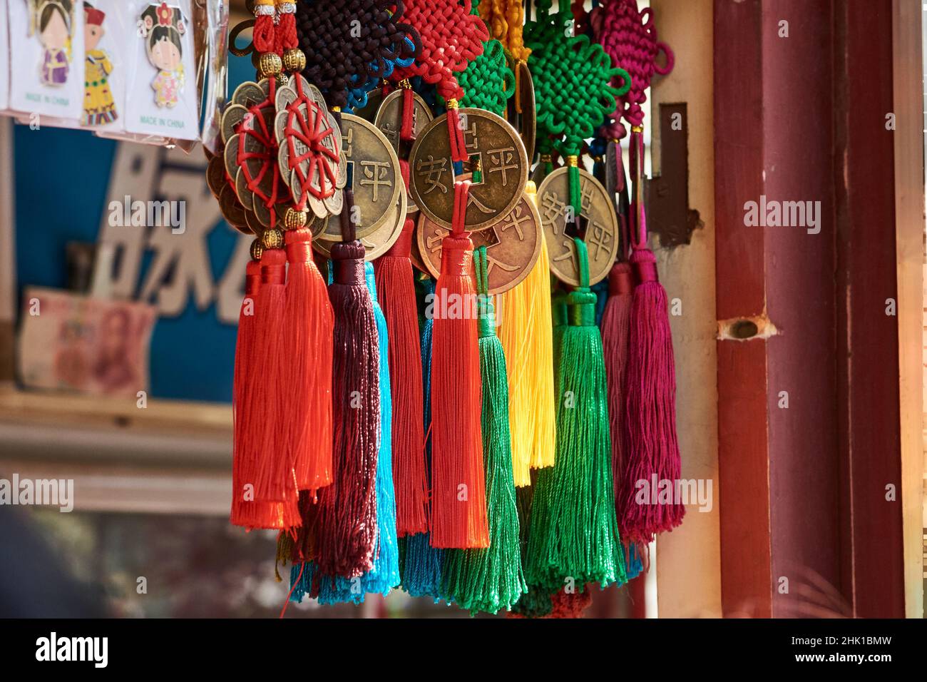 Colourful traditional souvenirs in Asian market Stock Photo - Alamy