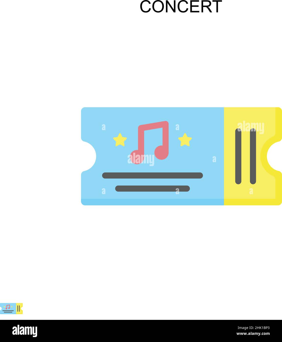 Concert Simple vector icon. Illustration symbol design template for web ...