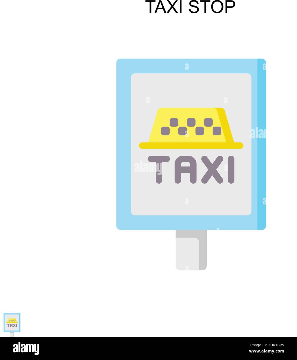 Taxi stop Simple vector icon. Illustration symbol design template for ...