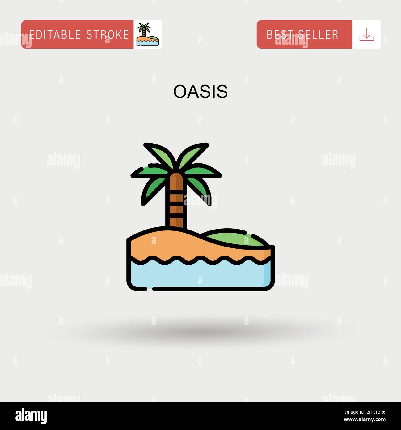 Tropical oasis paradise Stock Vector Images - Alamy