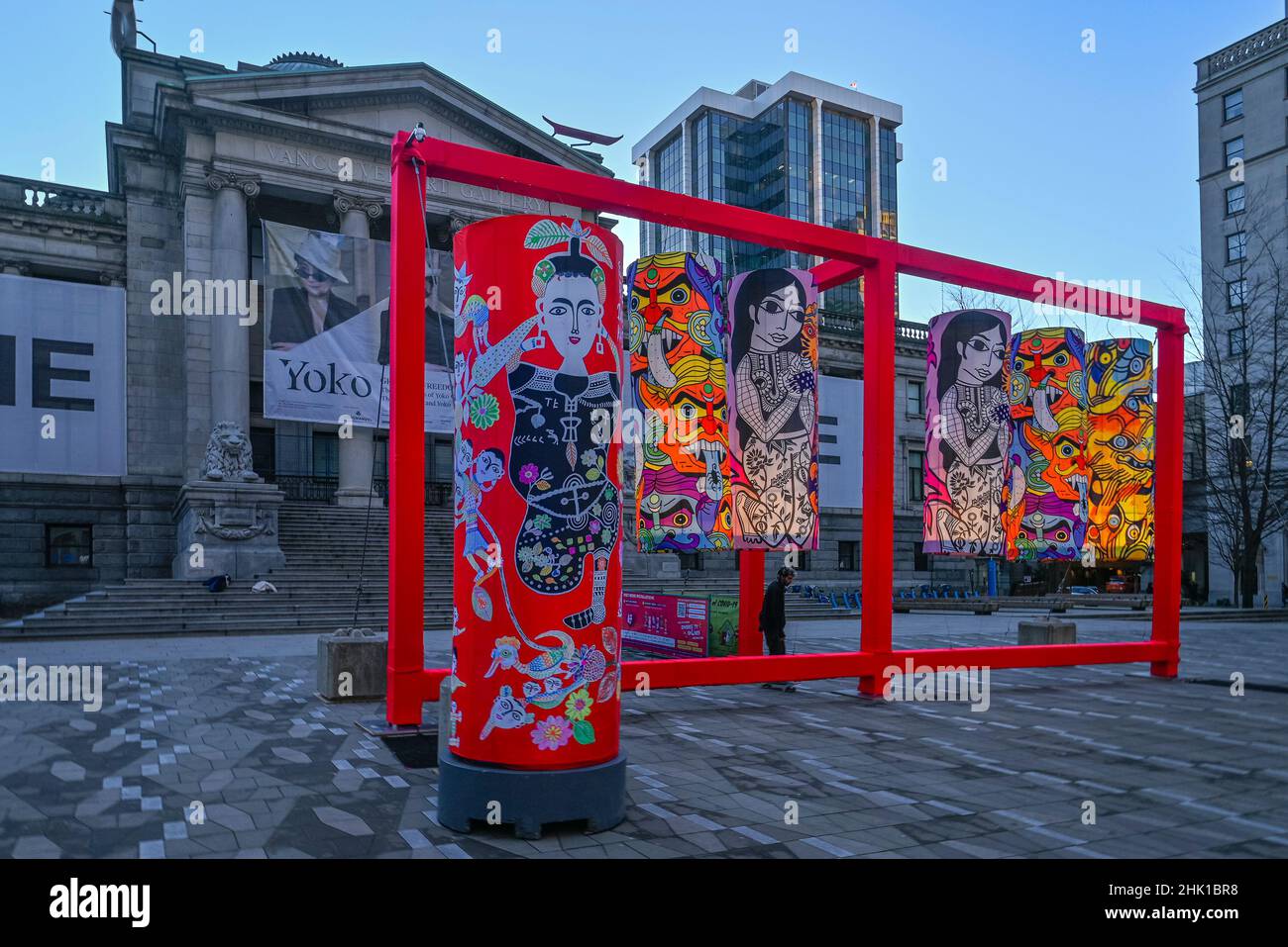 Lantern City installation, šxʷƛ̓ənəq Xwtl’e7énḵ Square, Vancouver Art ...