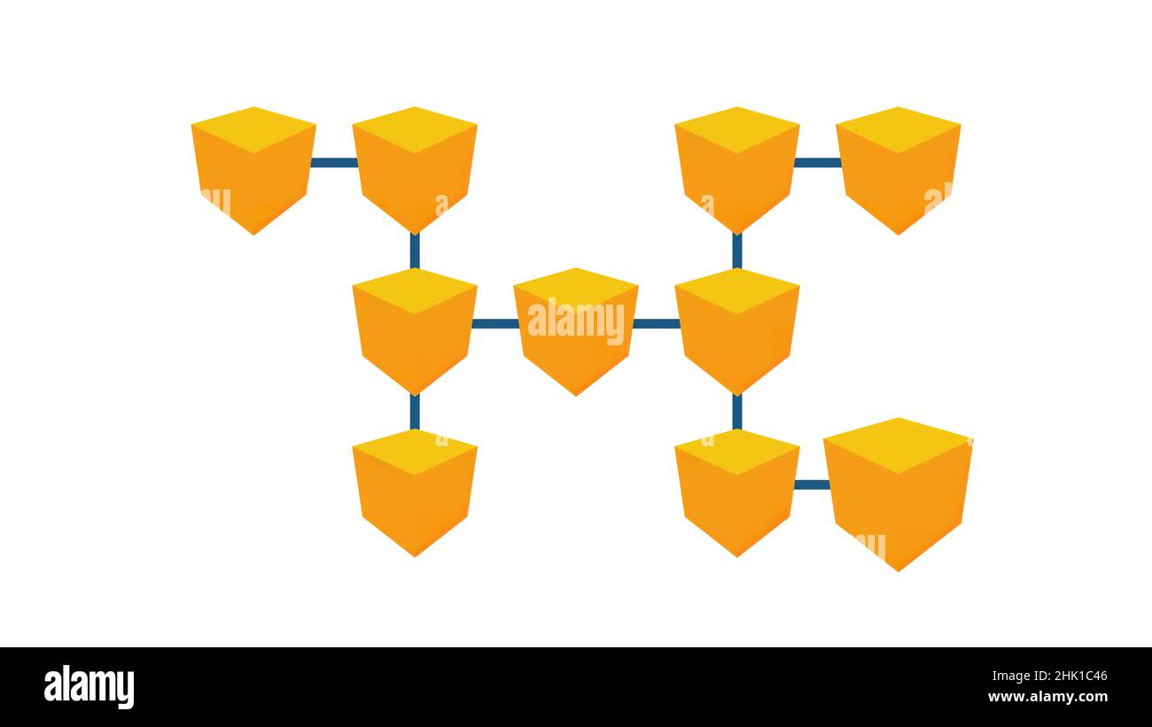 Simple blockchain animation. Blockchain technology animation ...