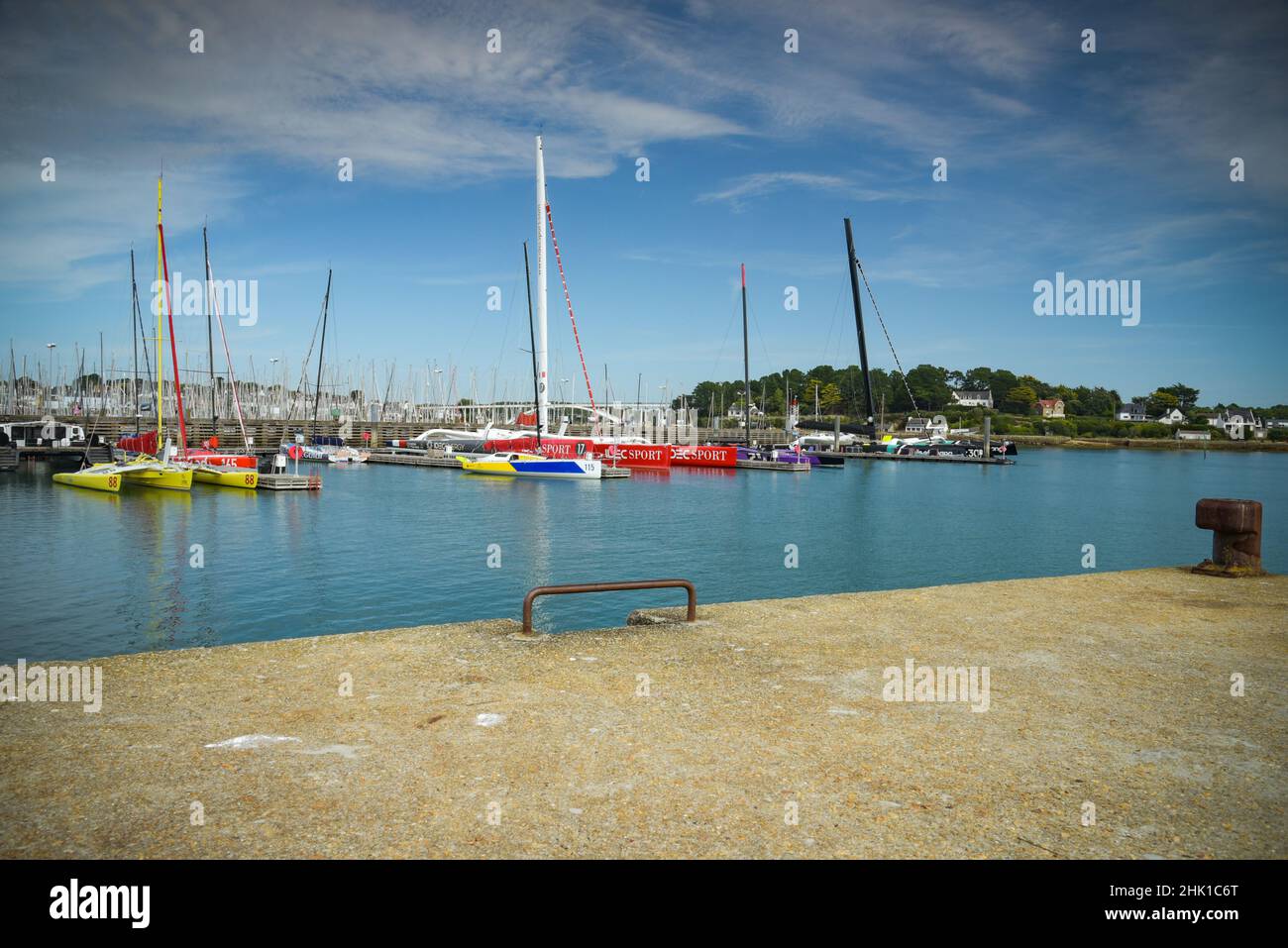 SEPTEMBER 2021 - LA TRINITE SUR MER - FRANCE : View on the harbor of La ...