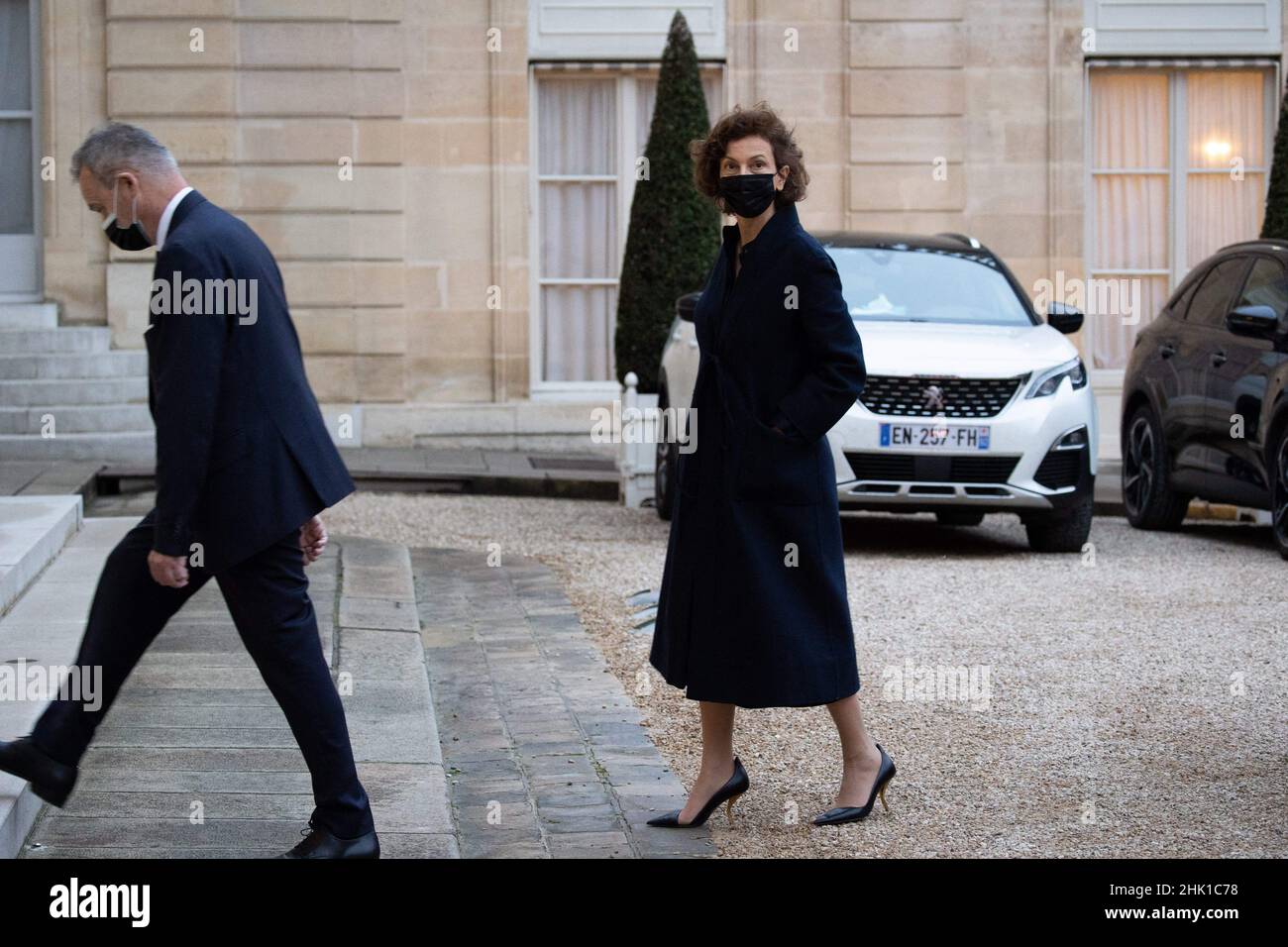 Paris, France, February 1, 2022. UNESCO president Audrey Azoulay ...