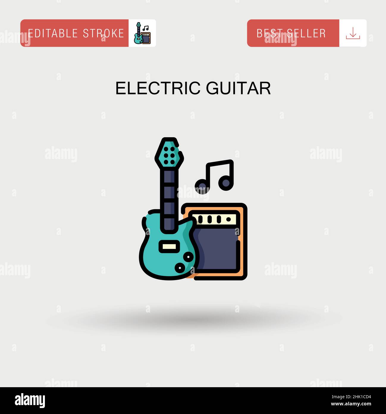 Electric guitar Simple vector icon Stock Vector Image & Art - Alamy