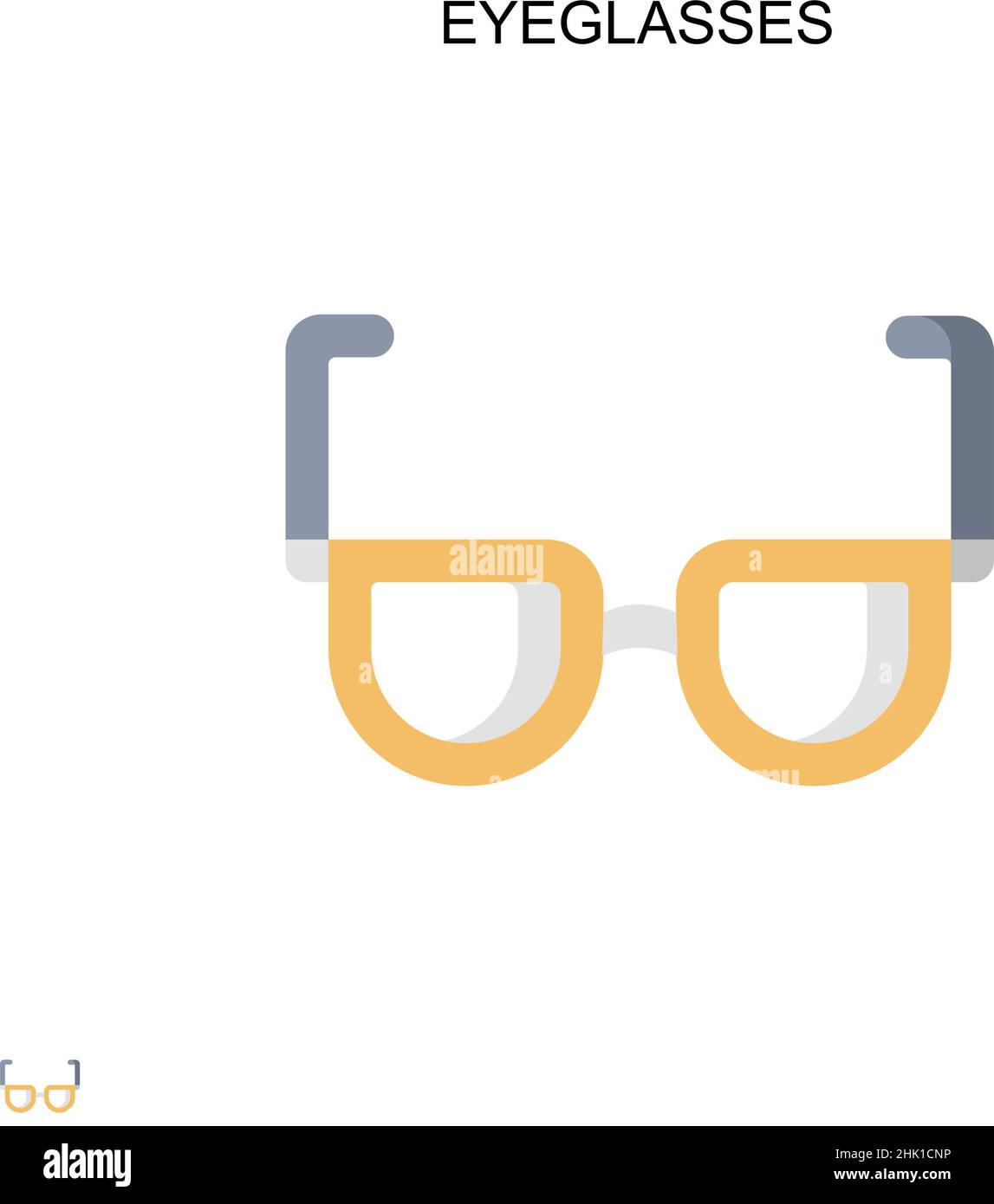Eyeglasses Simple vector icon. Illustration symbol design template for ...