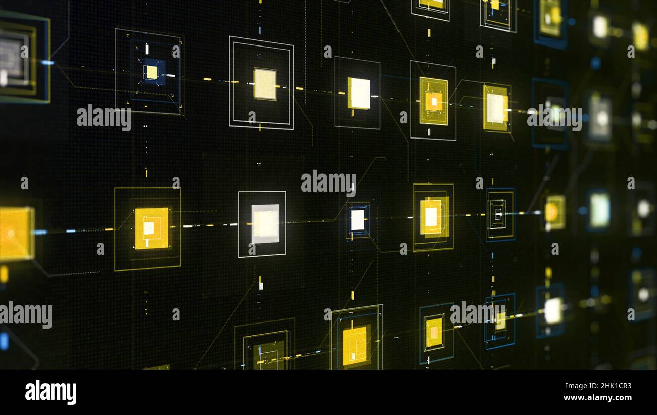 Macro electronic part of a computer, abstract technological background ...