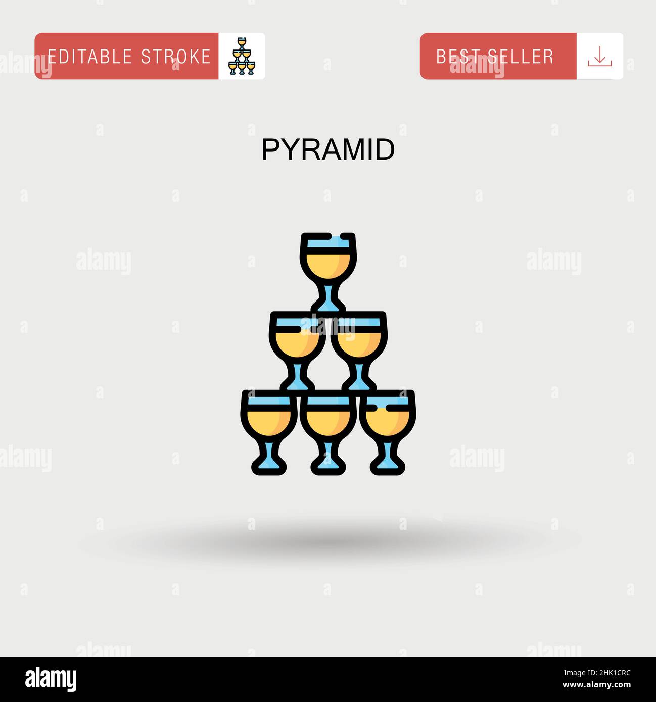 Pyramid Simple vector icon Stock Vector Image & Art - Alamy