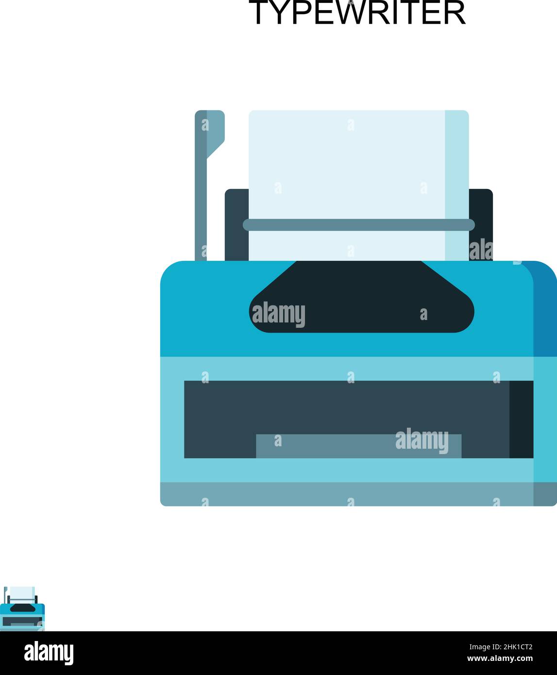 Typewriter Simple vector icon. Illustration symbol design template for ...