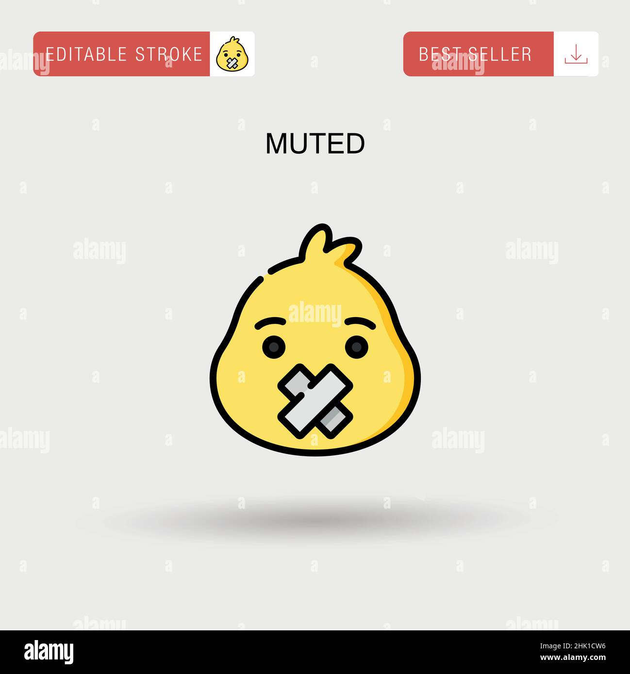 Muted Simple vector icon Stock Vector Image & Art - Alamy