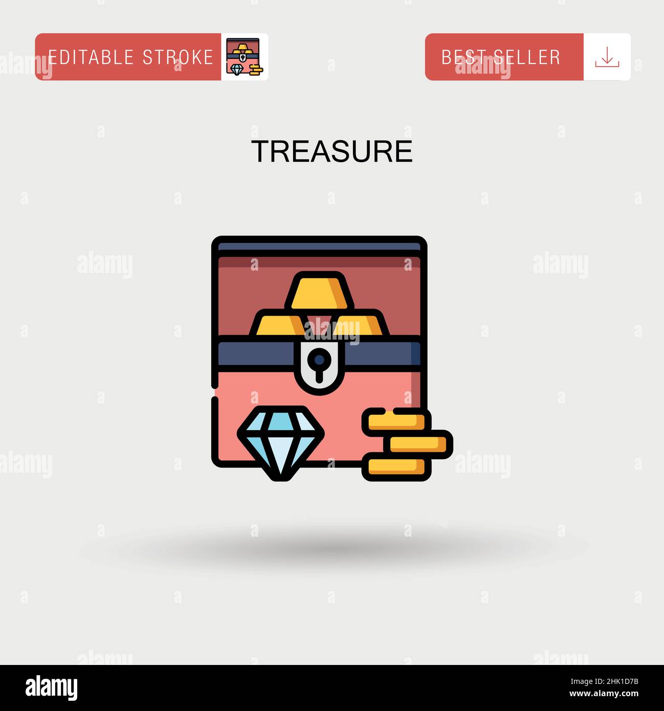 Pirate coins treasure background Stock Vector Images - Alamy