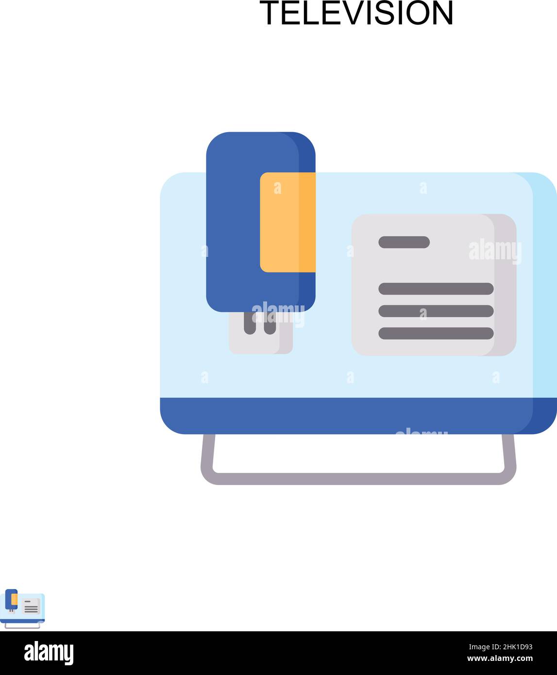 Television Simple vector icon. Illustration symbol design template for ...