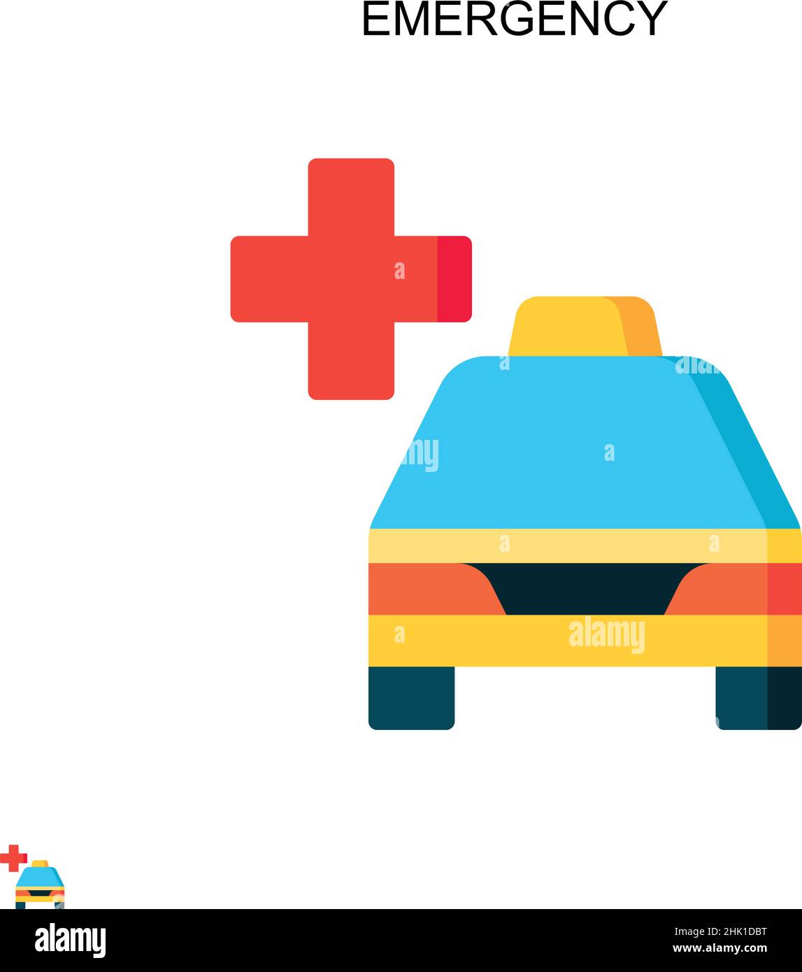 Emergency Simple vector icon. Illustration symbol design template for ...